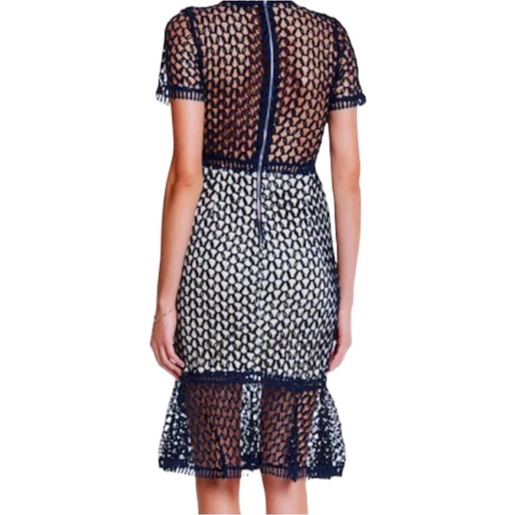 Soieblu | Dresses | 28 Soieblu French Caged Dress Large Navy Blue ...